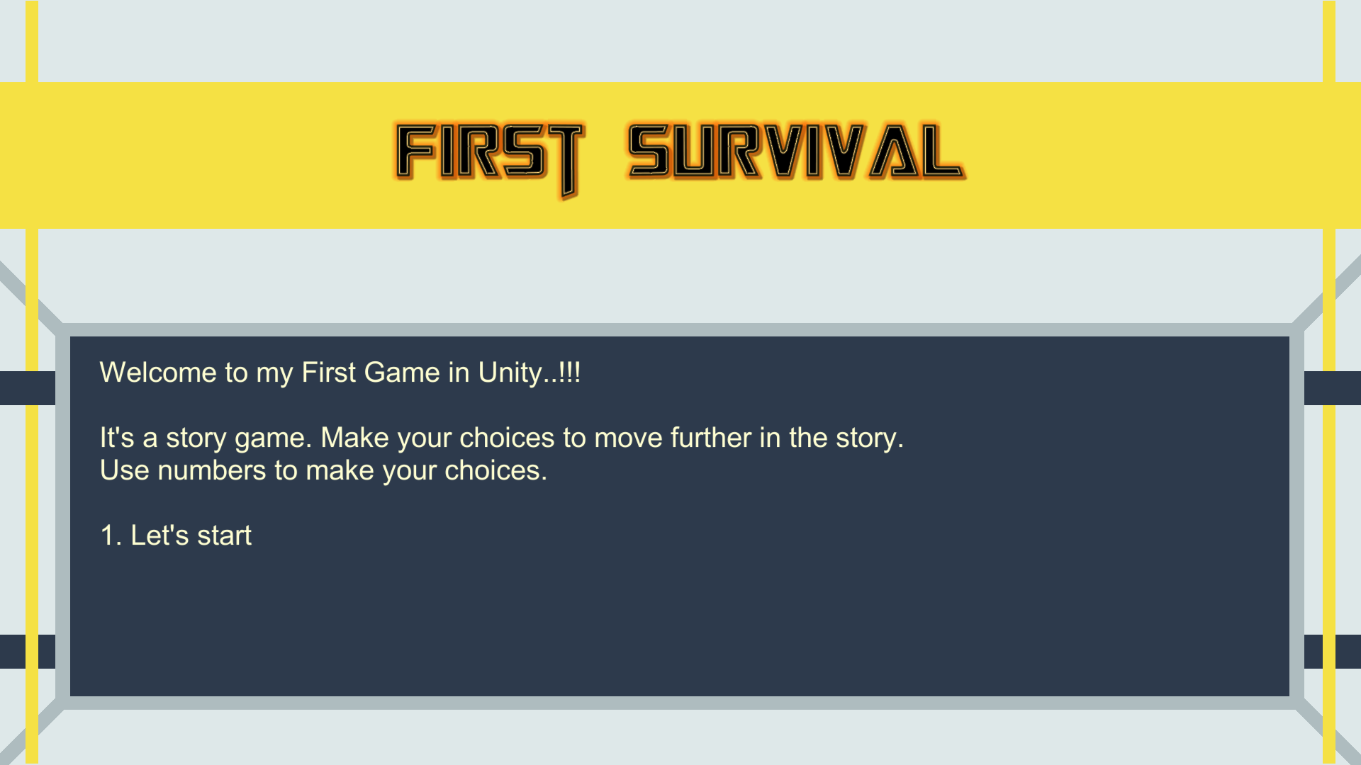 My First Text Game - Unity Play